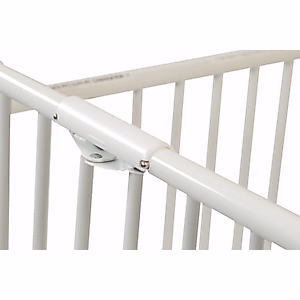 L.A. Baby Deluxe Holiday Mini/Portable Folding Metal Crib, White