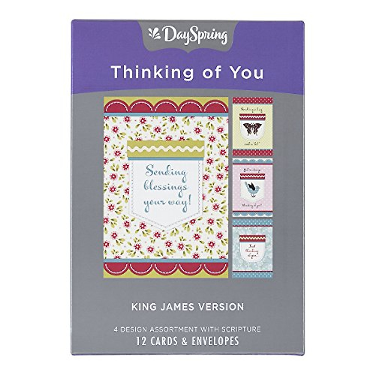 DaySpring Thinking of You - Inspirational Boxed Cards - Polka Dots - 60943,Multi Color