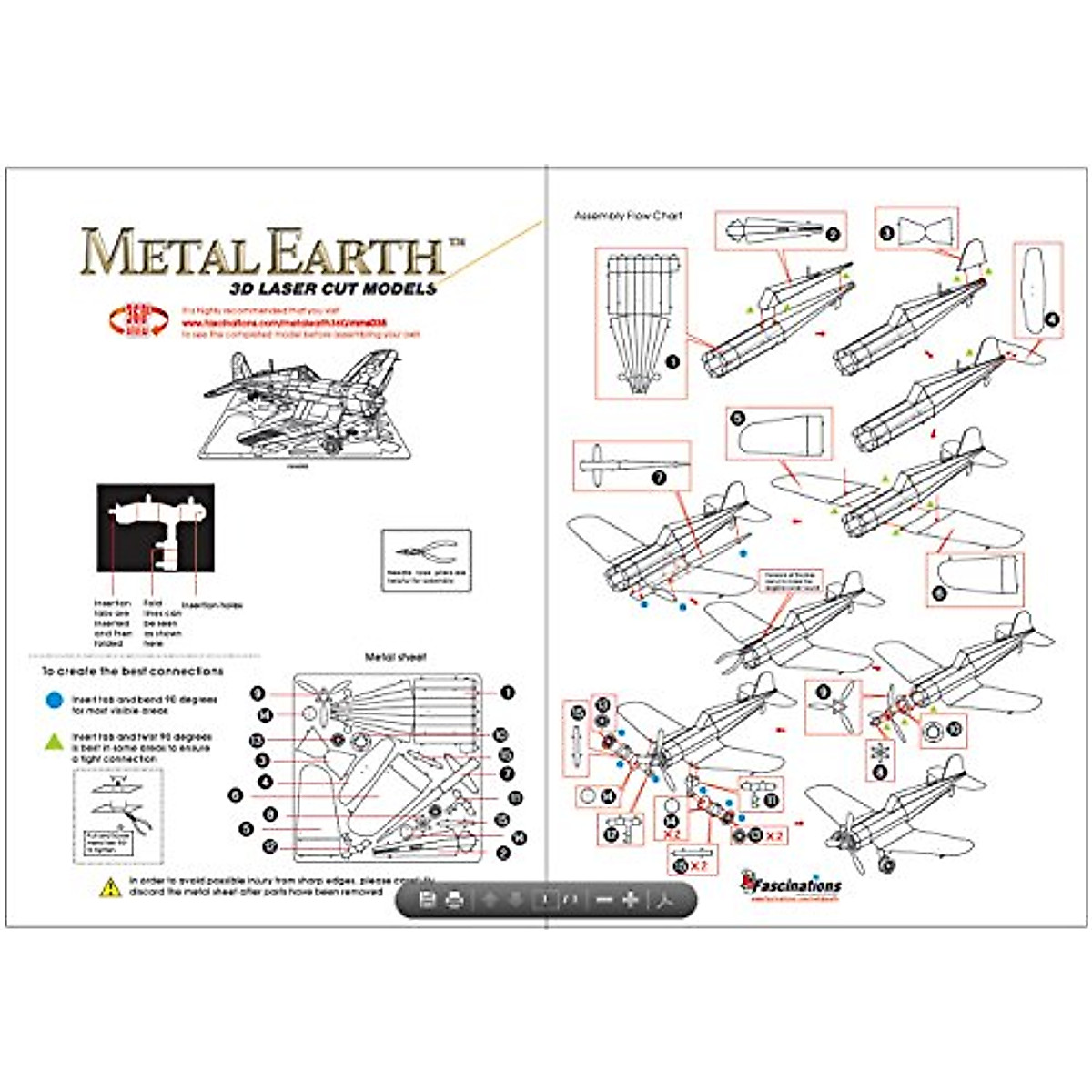 Metal Earth F4U Corsair 3D Metal Model Kit Fascinations