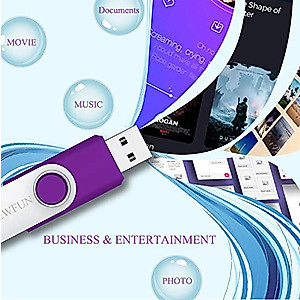 Flash Drive 8GB 5pcs Pack USB Memory Stick USB Flash Jump Drive with LED Indicator and lanyards by Viewfun (8GB, 5PCS-Multicolors(Red,Black,Blue,Green,Violet))