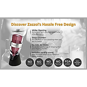 Zazzol Wine Aerator Decanter - Multi Stage Design with Gift Box - Recommended by Business Insider
