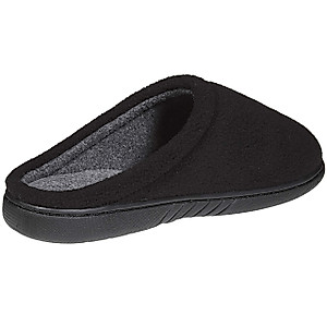 Skysole Kids Boys Fleece Clog Slippers with Rugged Outsoles Black/Grey Size 6