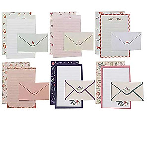 QingLanJian 48 Cute Writing Paper Letter Stationary Set with 24 Envelopes