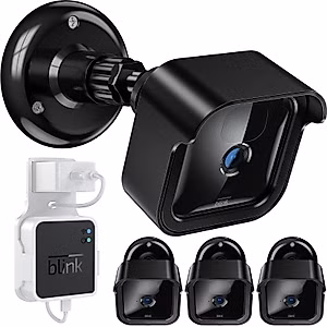 Blink XT XT2 Camera Wall Mount Bracket ,Weather Proof 360 Degree Protective Adjustable Indoor/Outdoor Mount and Cover for Blink XT XT2 Home Security Camera Anti-Sun Glare UV Protection Black(3 Pack)