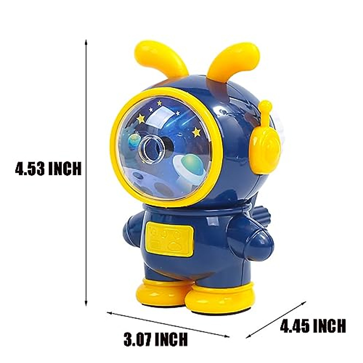 Pencil Sharpeners, 3 Gears Adjustable Colored Pencil Sharpener, Space Rabbit Shape High Capacity Shavings Tray, Manual Pencil Sharpener for Teachers, Artists, Engineers, Architects (Royal Blue)