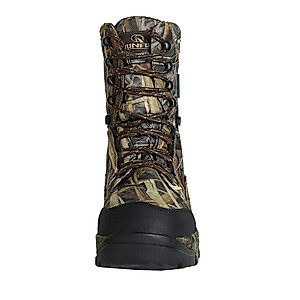 R RUNFUN Men's Waterproof Hunting Boots Camo Hiking Boot Insulated Military Tactical Work Boot, 10" Breathable Non-slip Outdoor Boot, 600g Insulation(RF013-10W, Size11)