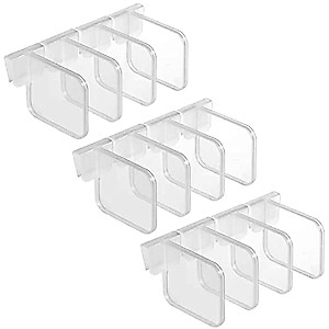 12Pcs Plastic Refrigerator Dividers Organizer Adjustable Snap-on Storage Box Refrigerator Pantry Grid Dividers Separator Tidy
