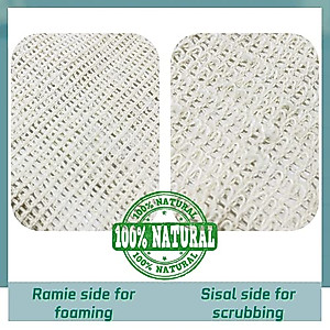 Extra Long Exfoliating Body Scrubber Natural Loofah Back Scrubber for Shower Double-Sided Exfoliating Washcloth for Women & Men Bath Scrub Cloth Deep Clean Shower Towels