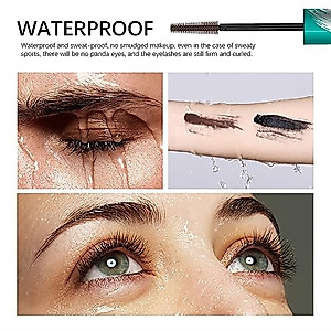FYEBOO [2023 New] Thickening Mascara Fiber Lash Mascara Extension Voluminous, Long-Lasting Waterproof & Smudge-Proof Mascara, No Flaking/No Clumping, Black Mascara 10ml