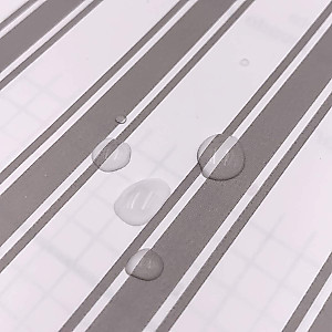 Yifely Grey & White Shelving Paper Easy to Use Stripes Shelf and Drawer Liner Removable Make Old Furnitures Neat 17.7 Inch by 9.8 Feet