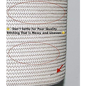 Cotton Rope Storage Baskets 23.6"x17.7"x13.8'' Extra Large Boho Blanket Basket Living Room Woven Toy Storage Bin for Blankets Tall Laundry Hamper Baby Nursery Hampers