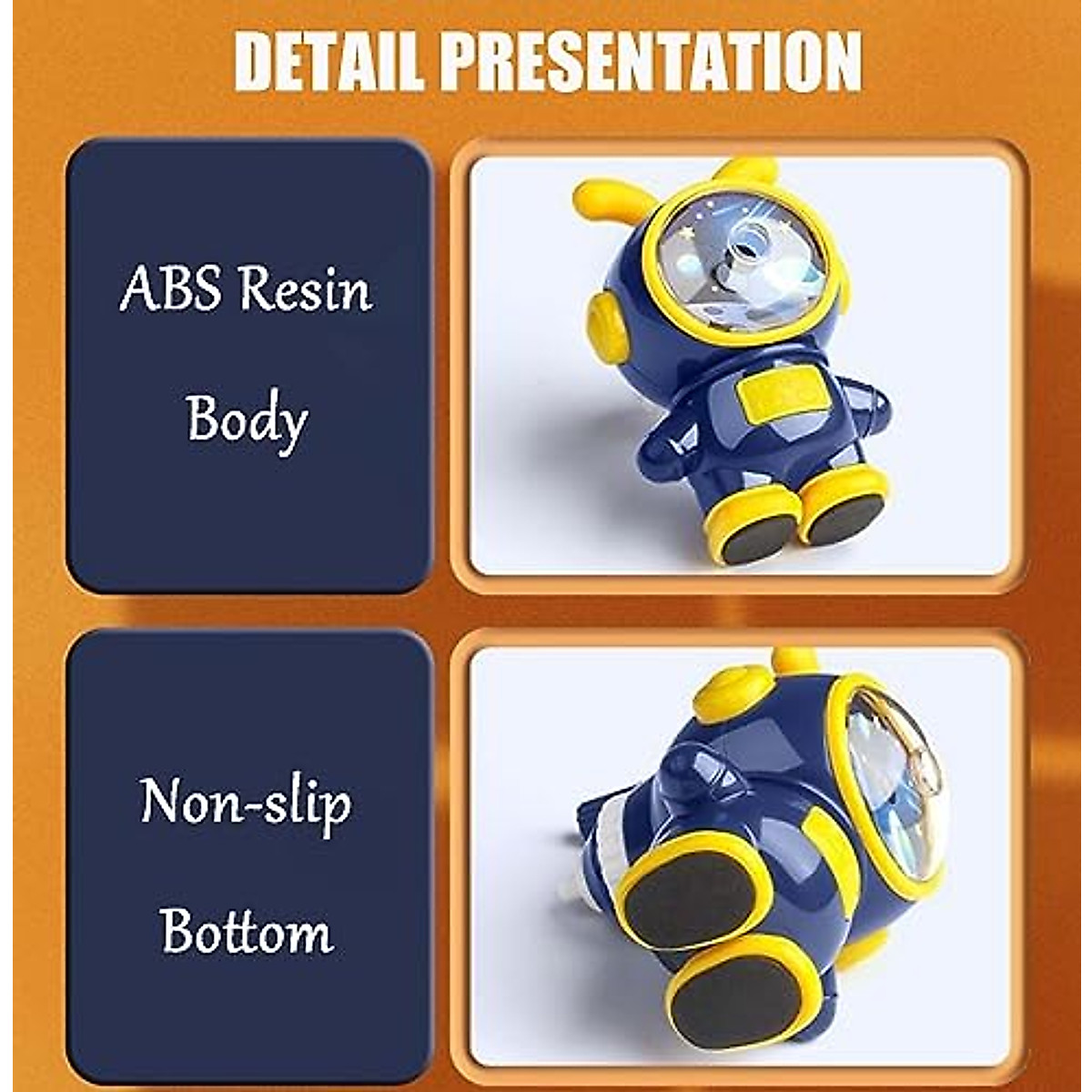 Pencil Sharpeners, 3 Gears Adjustable Colored Pencil Sharpener, Space Rabbit Shape High Capacity Shavings Tray, Manual Pencil Sharpener for Teachers, Artists, Engineers, Architects (Royal Blue)