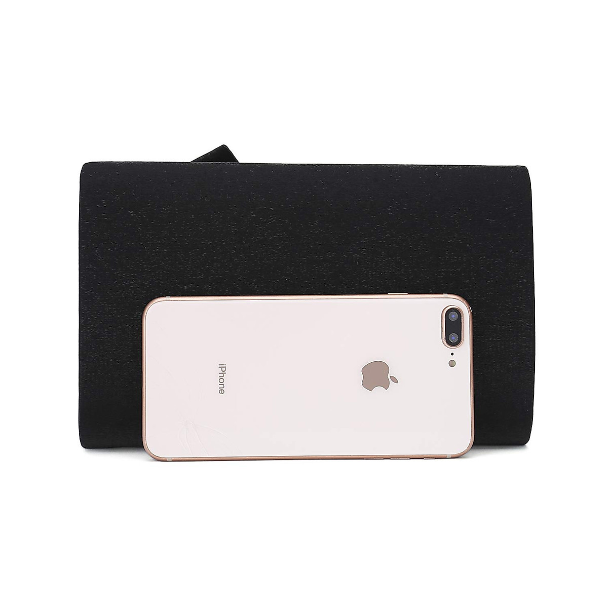 IXEBELLA Satin Evening Bag Bow Clutch Purse for Women Formal Party/Prom/Wedding (Black)