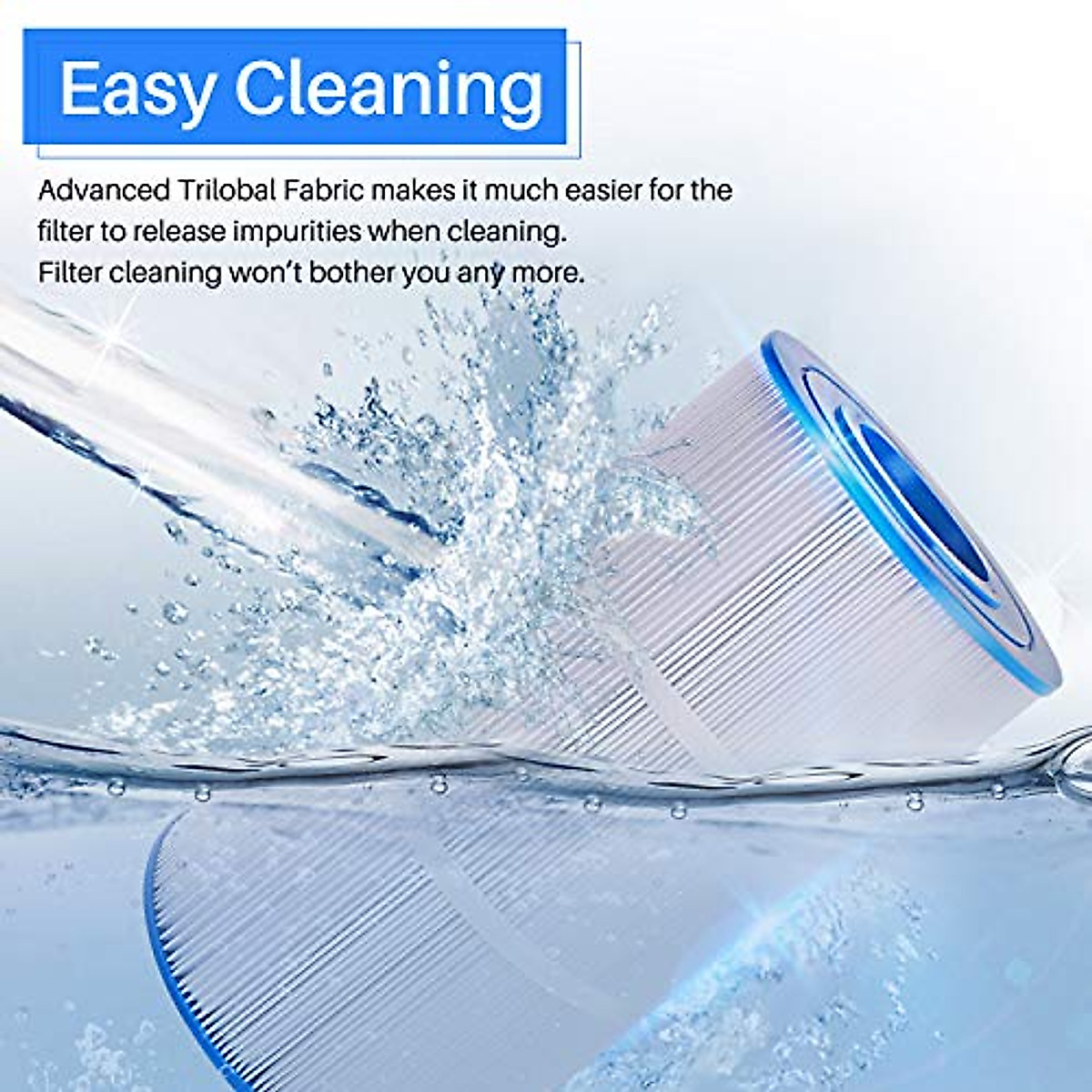 POOLPURE PLF90A Pool Filter Replaces Hayward C900, CX900RE, Pleatco PA90, Unicel C-8409, Filbur FC-1292, Sta-Rite PXC95, 90 sq.ft Cartridge, 2 Pack