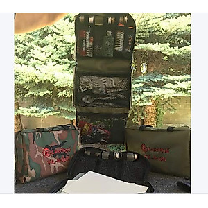 CampMaid FIL-n-GO Camp Caddy Bag With Accessories - Tool Bag for Camping Cookware, Toiletries, & More - Organizer Bag for Camping Utensils & Camp Gear - Camping Must Haves - (Camo)