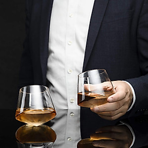 The Wine Savant Diamond Whiskey Decanter l With 2 Diamond Glasses Decanter Set, Diamond Wine Glass Holding Base With 2 Diamond Glasses Liquor, Scotch, Rum, Bourbon, Vodka, Tequila