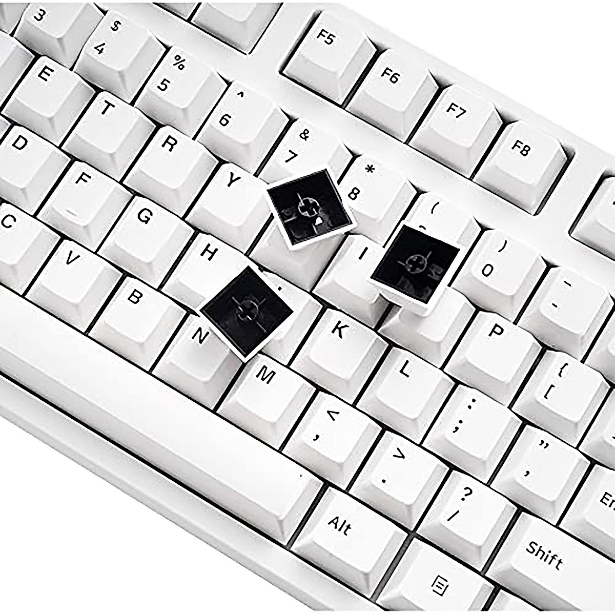Bow Keycaps, 139 White Keys PBT Cherry Profile Double Shot for filco Cherry Ducky iKBC Mechanical Gaming Keyboard (White)