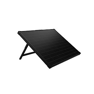 Furrion 100W Portable Kickstand Solar Panel - PWM Bundle Kit, 100-Watt-Rated Output, High-Efficiency Monocrystalline Cells, High-Transmittance Bypass Diodes, Ultra-Clear Tempered Glass - FSPK10MWT-BL