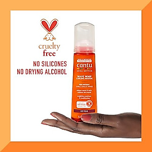 Cantu Wave Whip Curling Mousse with Shea Butter for Natural Hair, 8.4 oz (Packaging May Vary)