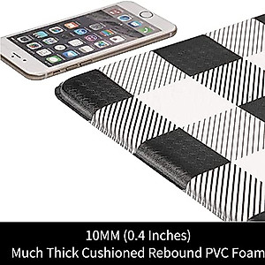 Pauwer Anti Fatigue Kitchen Mat Set of 2, Farmhouse Kitchen Rugs Non Skid Washable, Cushioned Kitchen Mats for Floor, Waterproof Memory Foam Kitchen Floor Mats, Standing Desk Mat Kitchen Runner Carpet