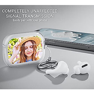 Personalized Case for Airpods Pro 2nd Generation Cover, Custom Photo Airpod Pro 2 Case Soft Clear TPU with Keychain for Men Women,for Apple AirPods Pro 2 2022