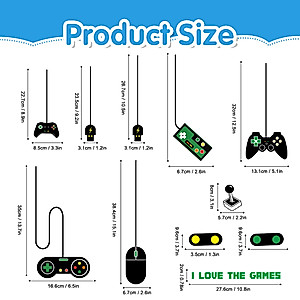 Game Wall Decals Glow in The Dark Gamer Wall Decals Gaming Wall Stickers Game Room Decor Glow Gaming Controller Sticker Removable Video Game Wall Decor for Boys Kids Girls Bedroom Playroom Home Decor