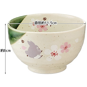 Studio Ghibli - My Neighbor Totoro - Sakura/Cherry Blossom, Skater Traditional Japanese Porcelain Dish Series - Small Rice Bowl