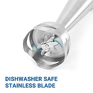 SOLTRONICS Multi Purpose Immersion Hand Blender Stick, Mixer, Chopper, 500W Turbo 8-Speed, Shake with Easy Grip Handle, Stainless Steel Blades for Smoothies, Puree Baby Food, Sauce and Soup, Black