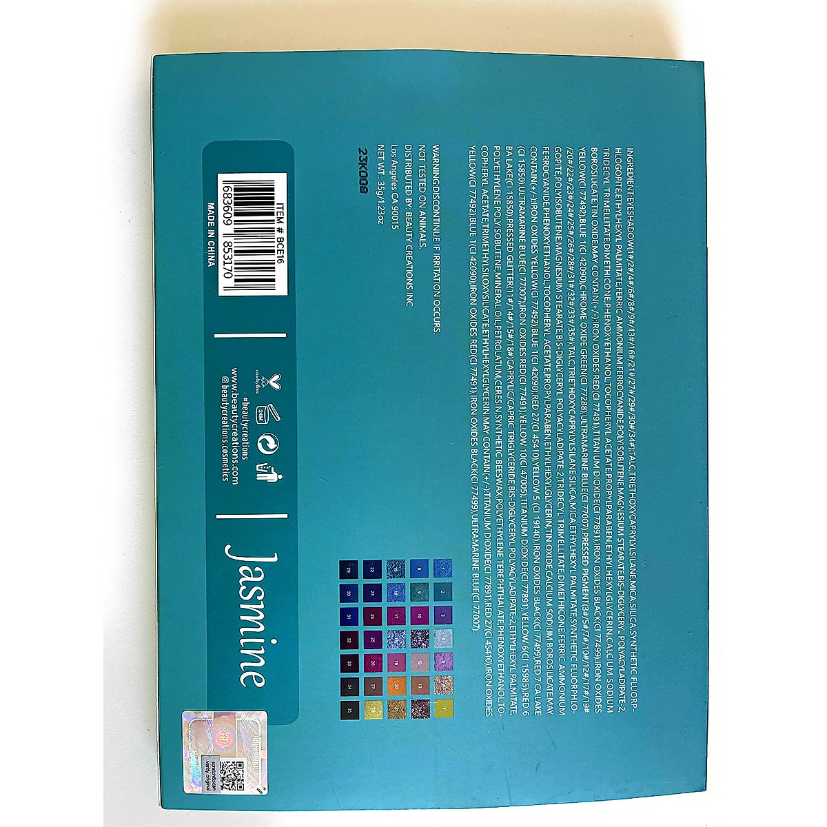 Beauty Creations Jasmine Eyeshadow Palette