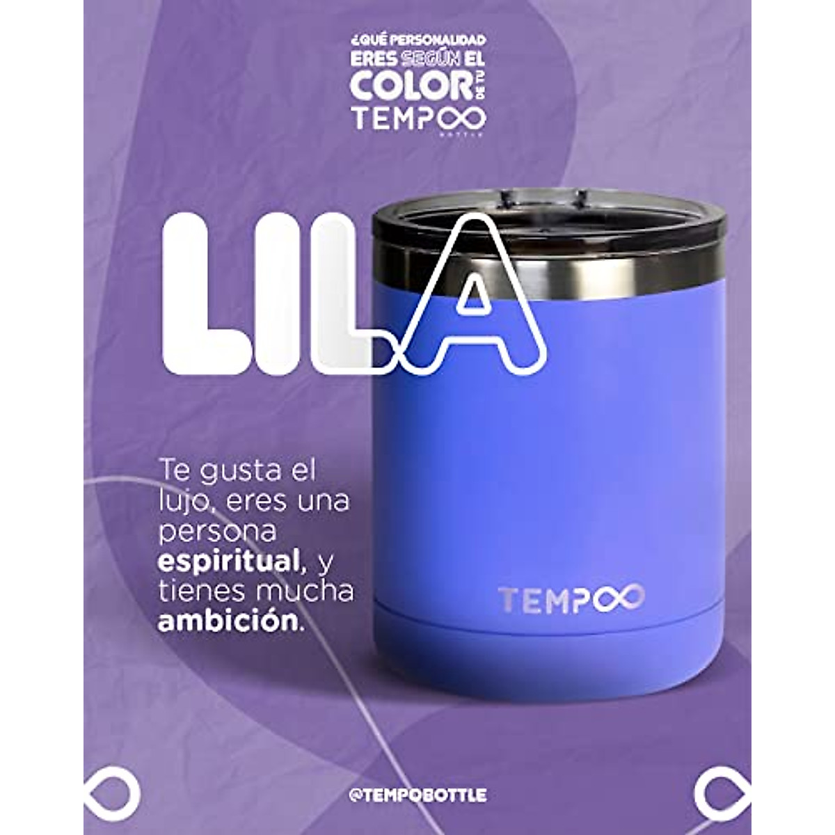 TEMPO COFFEE MUG, VACUUM INSULATED STAINLESS STEEL REUSABLE COFFEE CUP, DOUBLE WALL, COFFEE TRAVEL MUG, LEAKPROOFF LID, REUSABLE TUMBLER CUPS KEEP HOT COLD ICE (matte very peri)