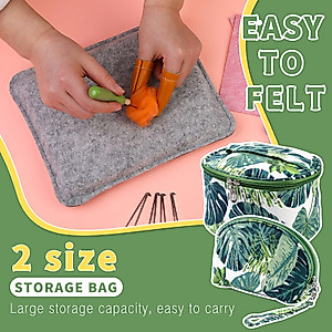 304PCS Needle Felting Kit with 2 Exquisite Storage Bags, Wool Roving 50 Colors Set, Needle Felting Starter Kit, Needle Wool Felting Tools Kit, Wool Felt Tools for Felted Animal Needle Felting Supplies