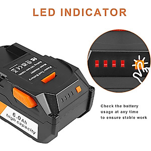 ARyee 18V 6000mAh Battery Replacement Compatible with RIDGID 18V Drill R840087 R840083 R840086 R840085 R840084 Cordless Tools Lithium Ion Battery, 2 Pack