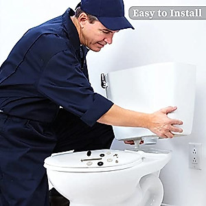 2PCS Universal Toilet Tank to Bowl Bolts, Heavy Duty Toilet Tank Replacement kit, Stainless Steel Rustproof Bolt Hardware Kits and Rubber Washers Gaskets for Toilet Tank Bolts (Silver)