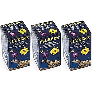 (3 Pack) Fluker's Black Nightlight Bulbs for Reptiles 60 watt