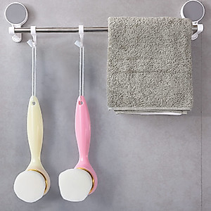 Beomeen 2 Pack Soft Bristle Facial Cleansing Brush for Deep Pore Cleaning, Face Exfoliating Scrub Brush for Face Cleansing Skincare Massaging (Pink and Jade White)