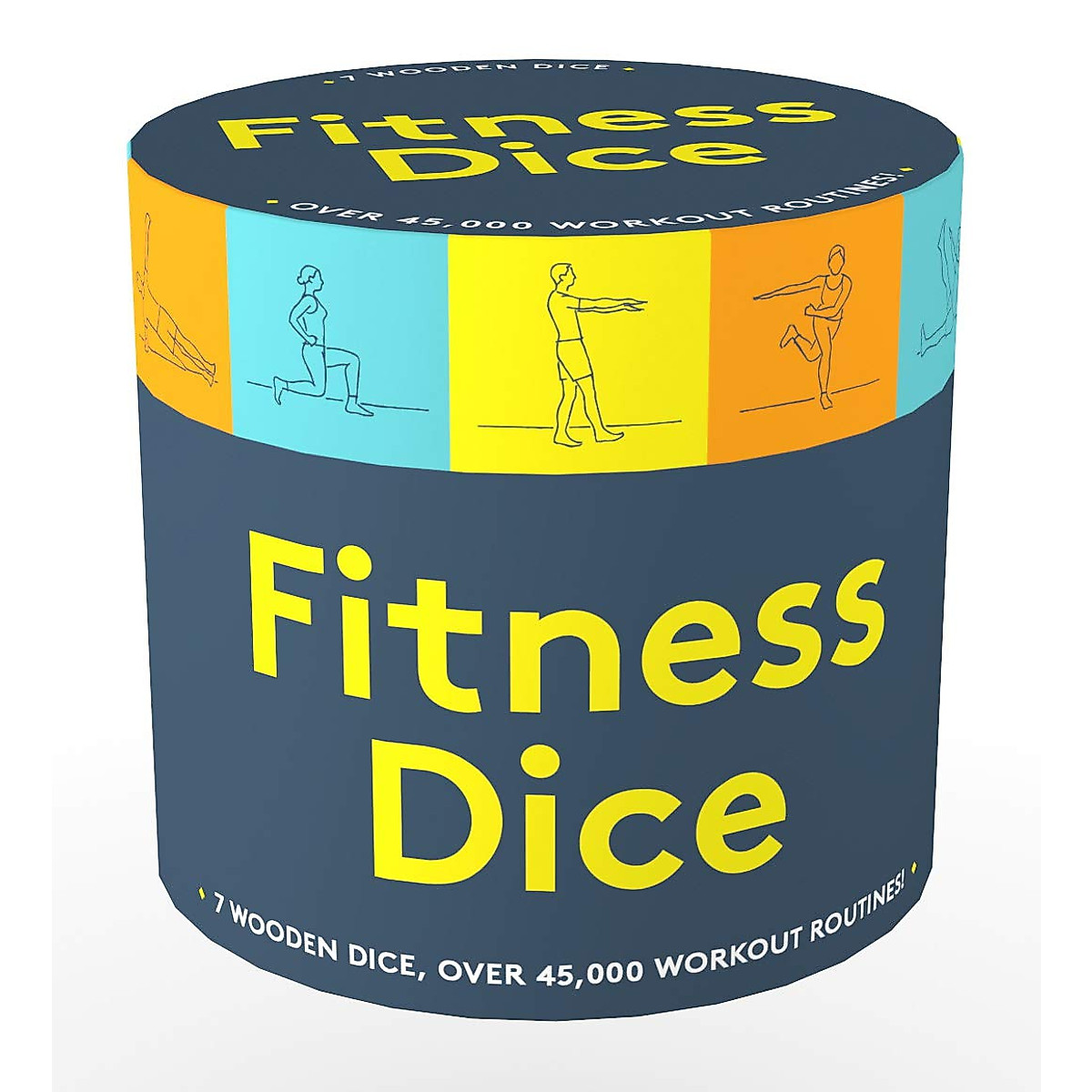 Chronicle Books Fitness Dice: 7 Wooden Dice, Over 45,000 Workout Routines