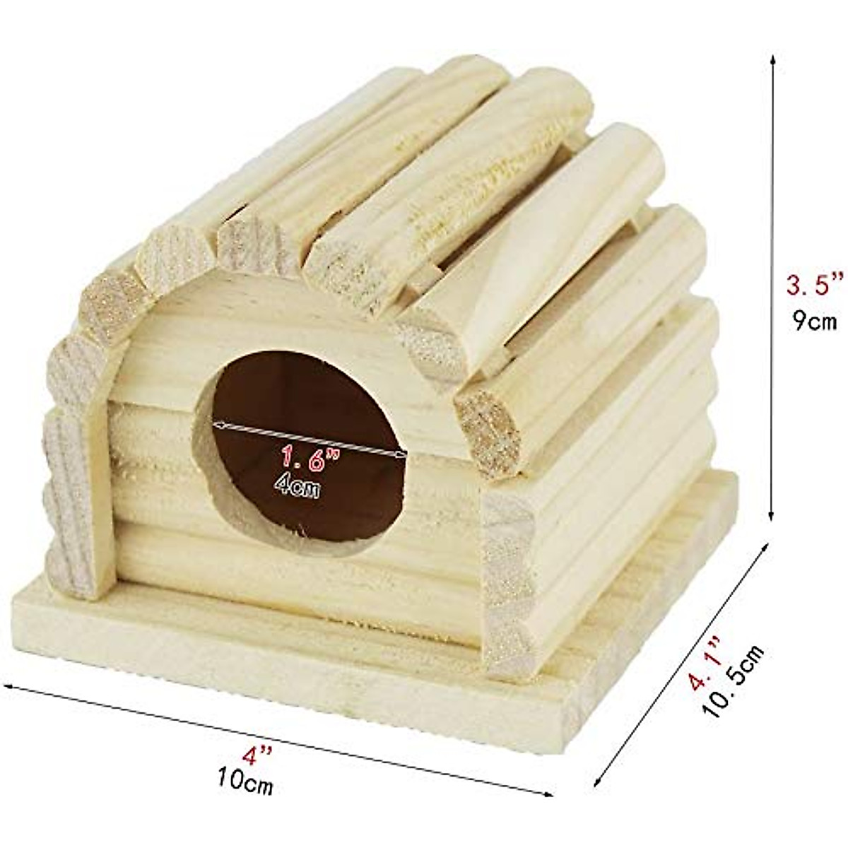 Hamster Wood Ladder Swing Seesaw Toy for Cage Excise Gift Small Pet Dwarf Rat Mouse Gerbil Chinchilla Guinea Pig (House 1 Pack)