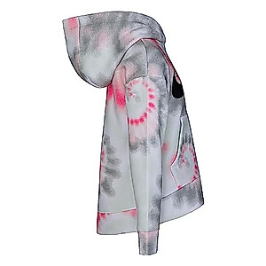 Nike Girl's Club Fleece Tie-Dye Hoodie (Little Kids) Hyper Pink 6 Little Kid
