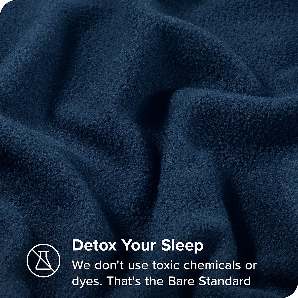 Bare Home Super Soft Fleece Sheet Set - Full Size - Extra Plush Polar Fleece, No-Pilling Bed Sheets - All Season Cozy Warmth (Full, Dark Blue)