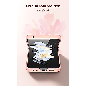 YJZSKRXFAK Case for Samsung Galaxy Z Flip5 5G 2023, Slim Fit Protective Cover with Stretchable Soft Hinge Protection Case for Galaxy Z Flip 5-Light Green