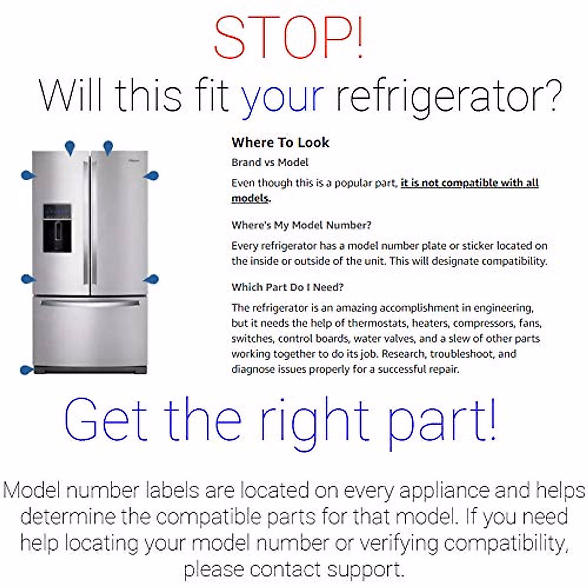 Supplying Demand WR50X10025 914074 Refrigerator Defrost Thermostat L50-30F Replacement Model Specific Not Universal