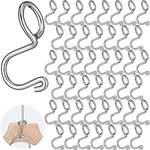 45 Pcs Metal Hanger Hooks Clothes Hanger Connector Hooks for Clothes Space Saving Hanger Extender Stainless Steel Clothes Hanger Organizer Strong Cascading Hangers Hooks for Bedroom Closet Wardrobe