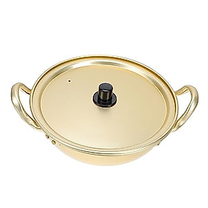 Tofficu 1pc Korean Ramen Pot Stainless Steel Cookware Gas Stove Portable Asian Noodles Soup Pot Rapid Noodle Cooker Instant Ramyun Hot Pot Aluminum Noodle Pot Instant Noodle Pot Quick Heat