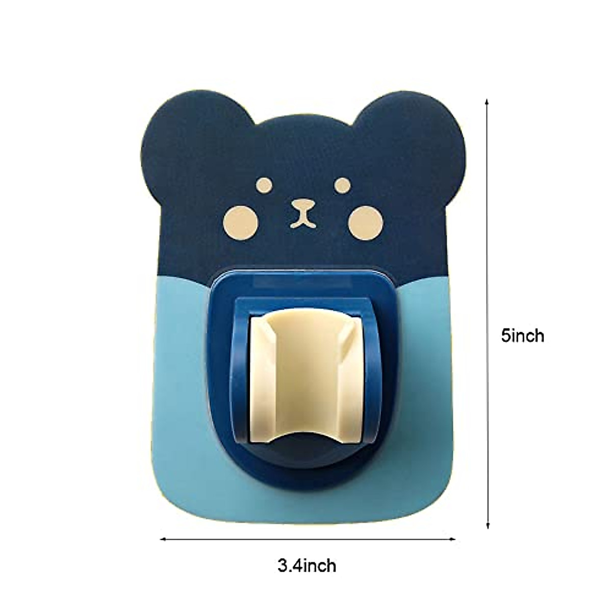 Strong Adhesive Shower Head Holder, Cute Cartoon Wall Mount Shower Holder, Waterproof Shower Bracket by Loranzi (Blue)