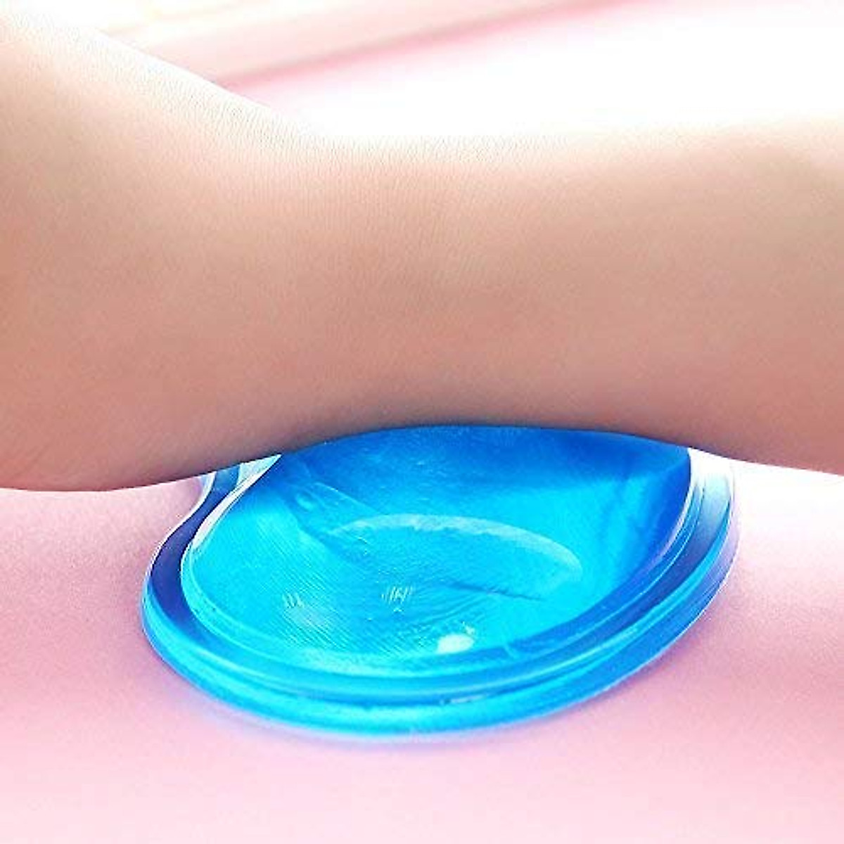 LetGoShop Silicone Gel Wrist Rest Cushion Heart-Shaped Translucence Ergonomic Mouse Pad Cool Hand Pillow Effectively Reduce Wrist Fatigue Pain, Blue