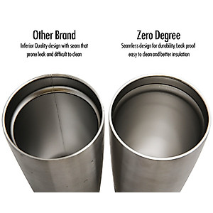 Zero Degree Stainless Steel Tumbler with Lid, Double Wall Vacuum Insulated Travel Mug for Hot and Cold Drink (10oz Y Model 2 Pack)