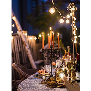 olorvela Beeswax Candles Handmade Taper Candles 6Pack 8" Hand-Rolled Candlesticks Made of 100% Pure Beeswax, Natural Scent Beeswax Tapers(Raw)