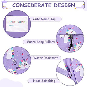 VASCHY Toddler Backpack for Girls, Cute Lightweight Water Resistant Preschool Backpack for Kindergarten Little Girls Bookbag Unicorn