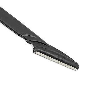 Men's Touch Up Razors for Mustache, Beard (Black, 5.8 Inches, 12 Pack)