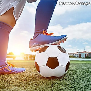 Soccer Jerseys for Boys Girls Jersey Kids Football Youth Jerseys Gift Kit 3 Piece Set (Dark Blue, 26 (10-11years))